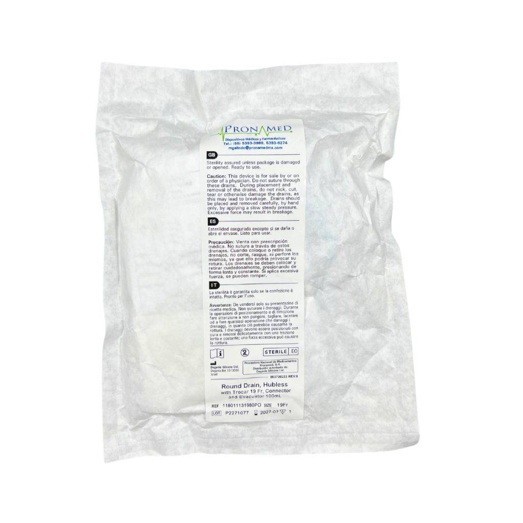 Drenaje Tipo Blake 19 Fr con Reservorio y TrocarTipo Blake Perilla 100cc - 118011131980PO ...